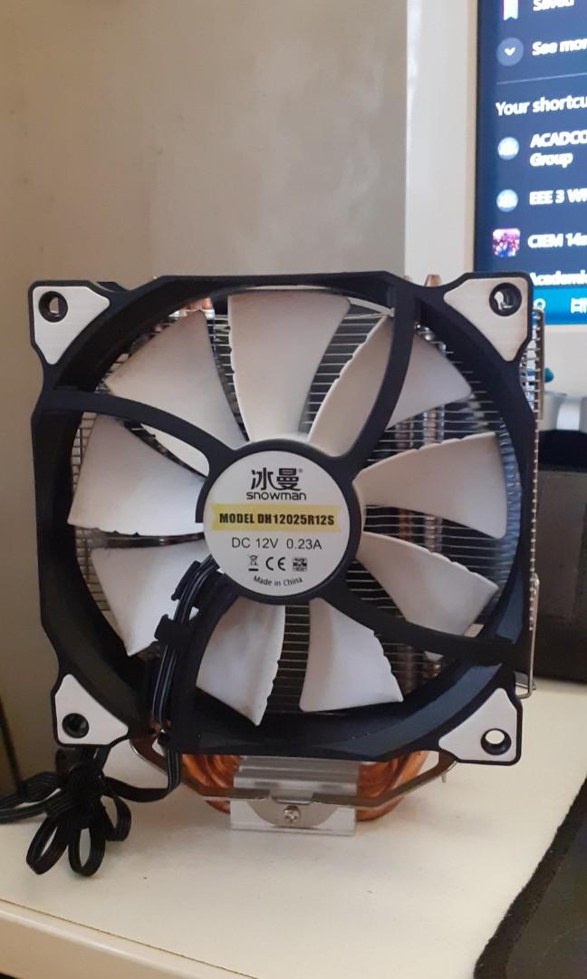 Snowman t4 dual fan cpu cooler, Computers & Tech, Parts & Accessories ...
