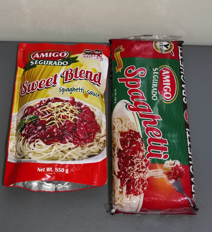 Spaghetti Pasta Amigo Segurado 850g + Spaghetti Sauce 850g, Food ...