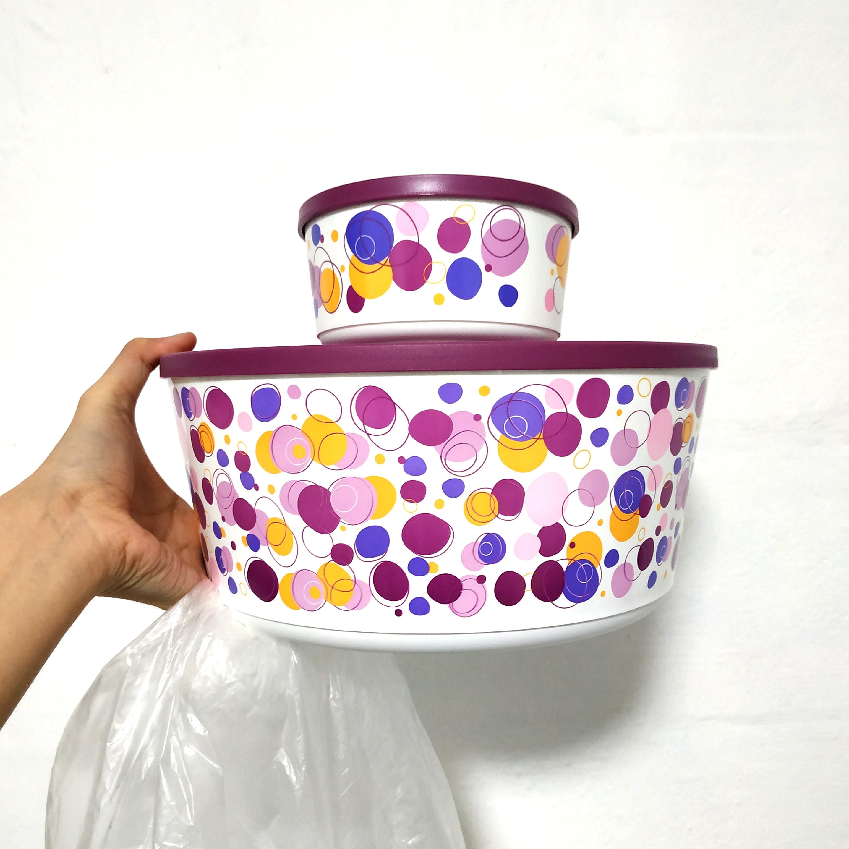 Tupperware 550 ml and 4.3L Ilumina Lockable Stack Serving Round ...