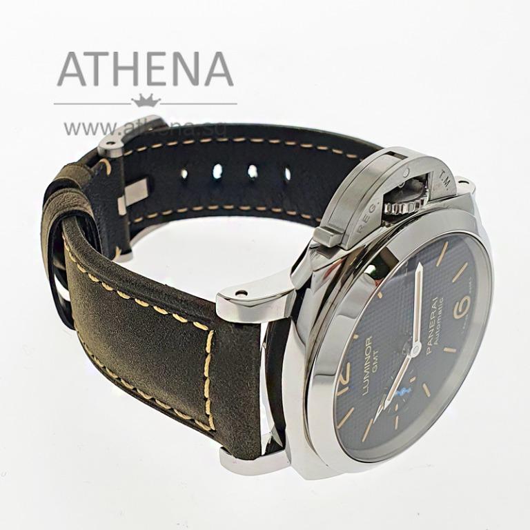 UNWORN !!! PANERAI LUMINOR 1950 3 DAYS GMT AUTOMATIC "BLACK PARIS ...