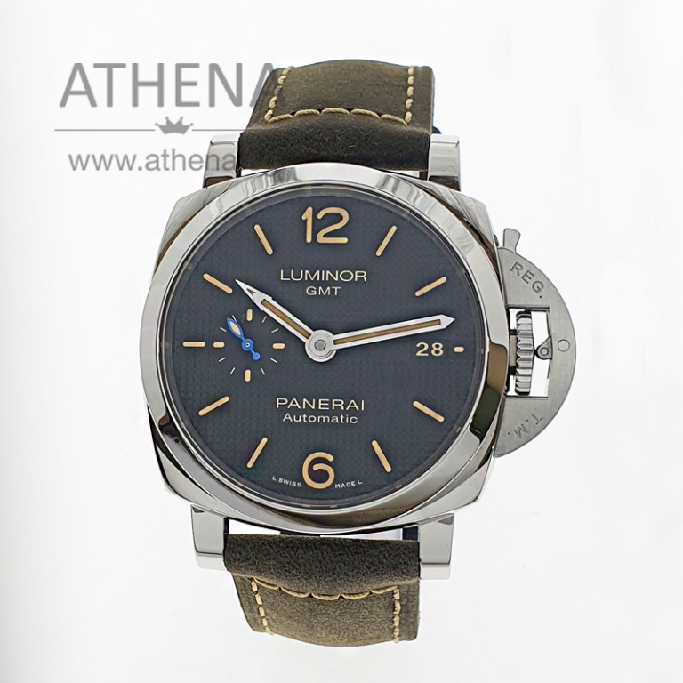 UNWORN !!! PANERAI LUMINOR 1950 3 DAYS GMT AUTOMATIC "BLACK PARIS ...