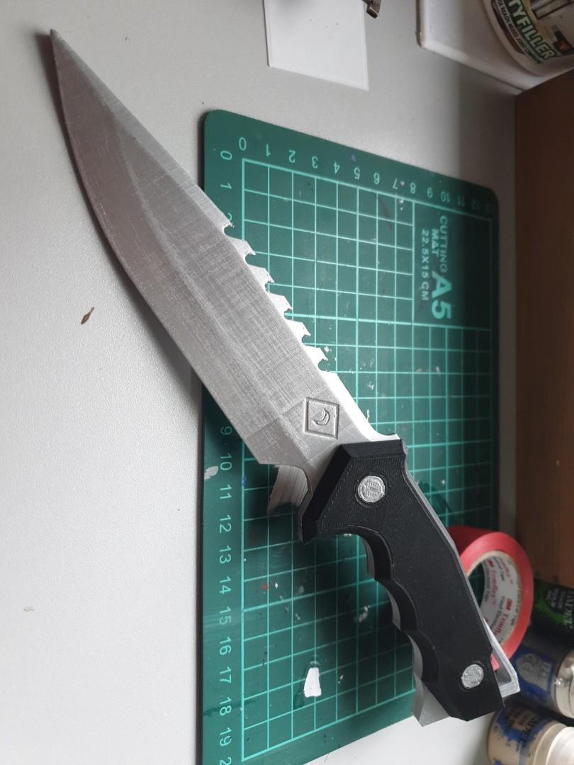 Valorant Tactical knife prop 3d printed full scale, Hobbies & Toys ...