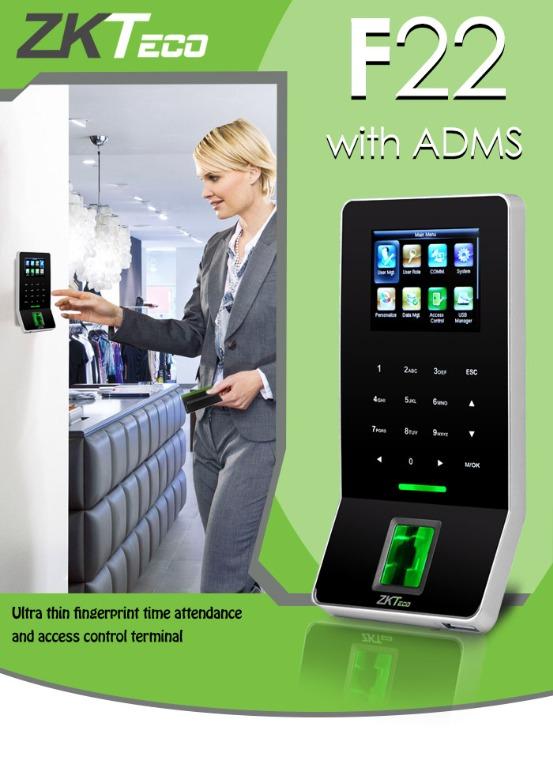 ZKTeco F22 Fingerprint Time Attendance & Access Control with ADMS ...