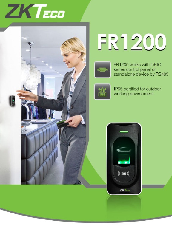 ZKTeco FR1200 Fingerprint and Card Reader, Furniture & Home Living, Security & Locks, Security ...