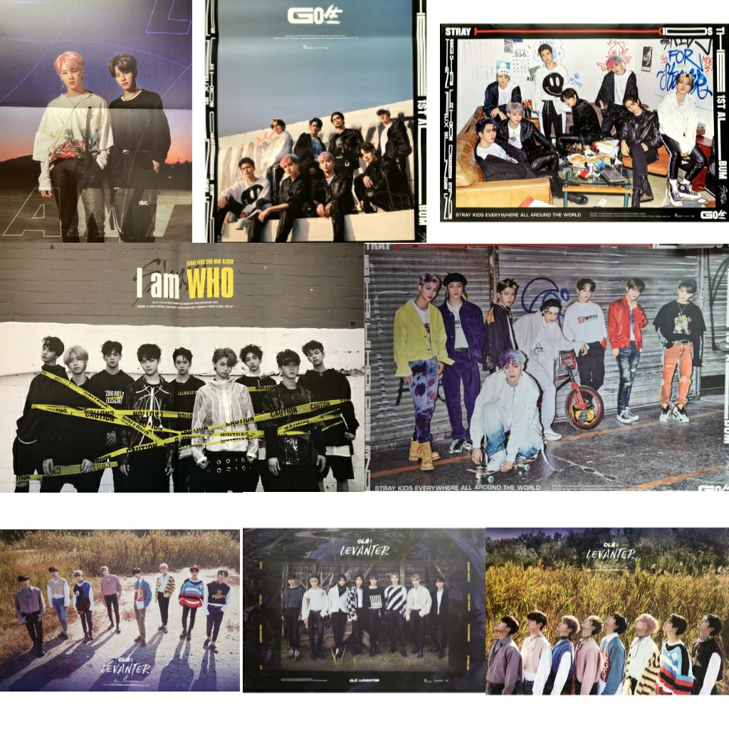 $2 WTS OFFICIAL STRAY KIDS SKZ ALBUM POSTER CLE LEVANTER / GO LIVE ...