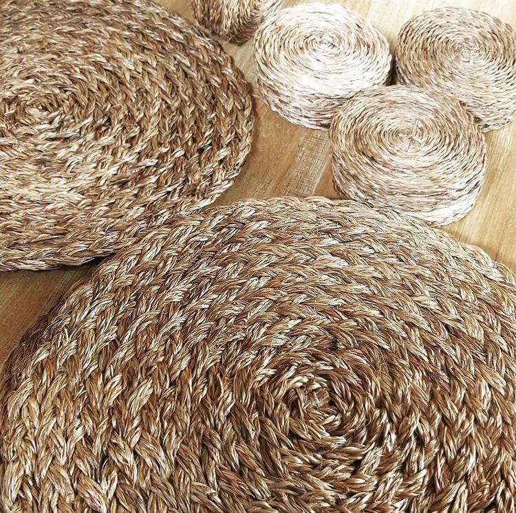 Abaca Placemat Coaster Set Native Abaca Coasters Native Placemat Native ...