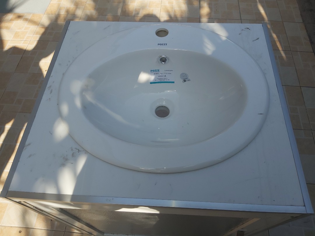 Aluminum Cabinet with Pozzi lavatory, Furniture & Home Living, Bathroom ...