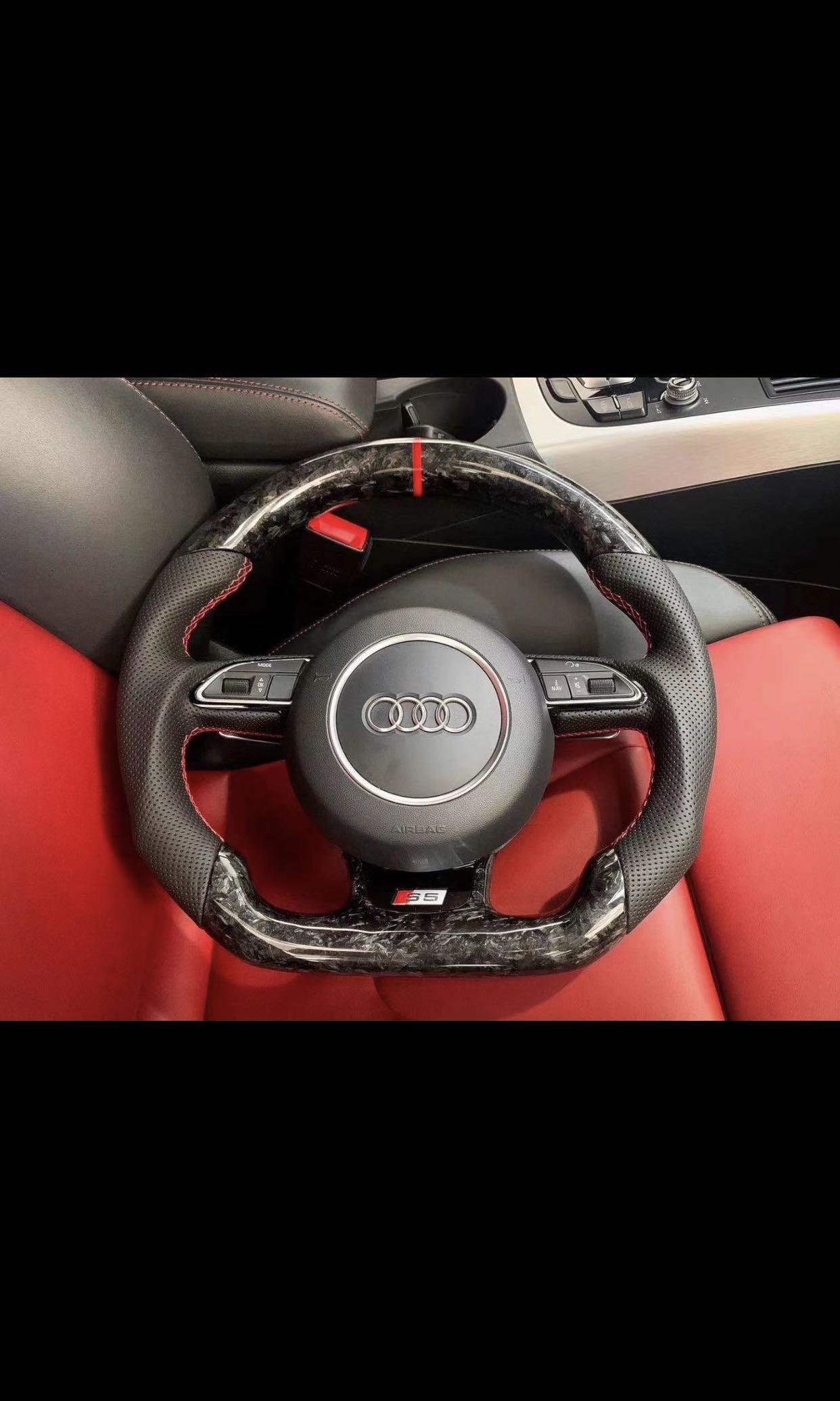 Audi S5 Carbon Fiber / Forged Carbon Steering Wheel (Body only), Car ...