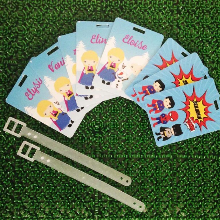 Customised Bag Tags - PVC Tags Party Favours with Name, Hobbies & Toys ...