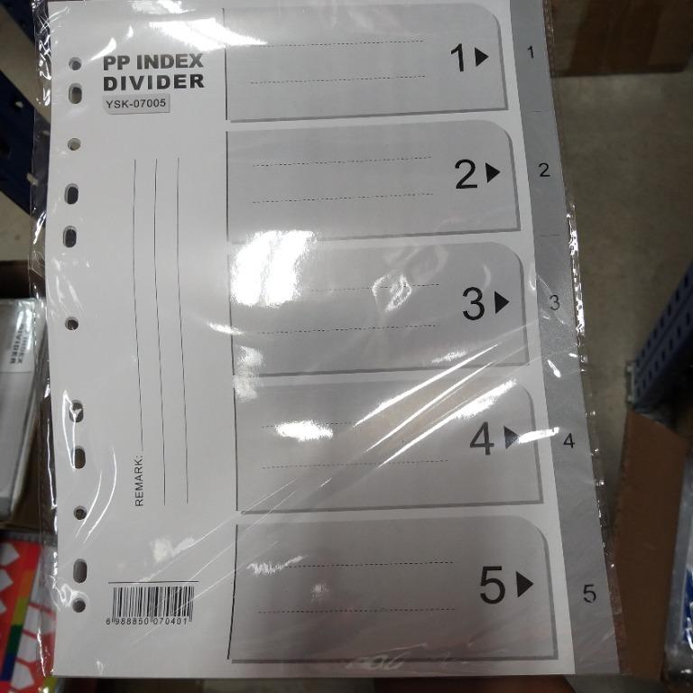 File index divider (Plastic / Paper), Hobbies & Toys, Stationery ...