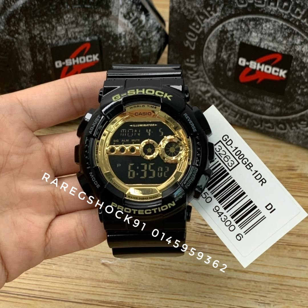 G-SHOCK GD-100GB-1 BLACK GOLD SERIES, Men's Fashion, Watches ...