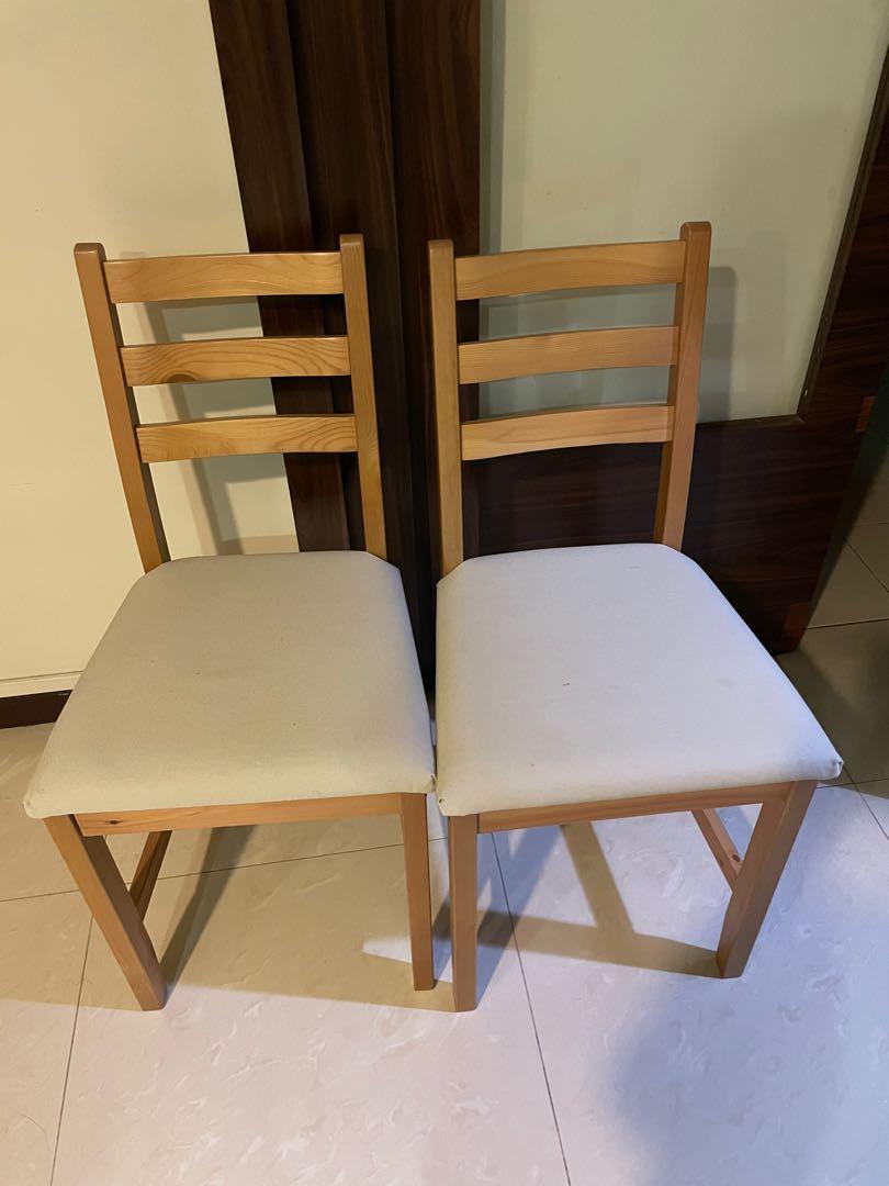 IKEA LERHAMN chair x2, Furniture & Home Living, Furniture, Chairs on ...