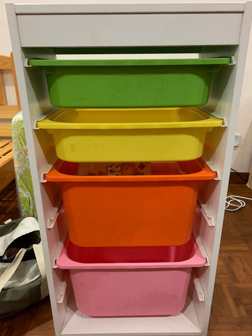 Ikea Trofast Shelf with trays, Furniture & Home Living, Furniture ...