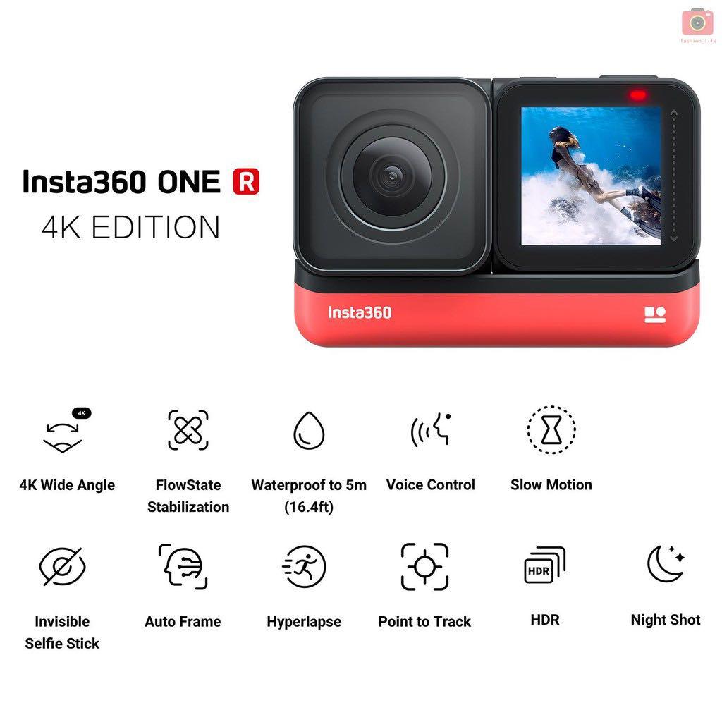 insta360 one R 4k edition, Photography, Video Cameras on Carousell