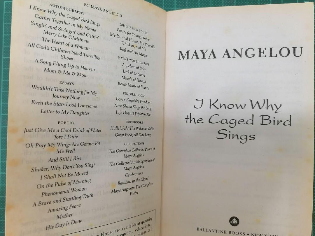 Maya Angelou: "I Know Why the Caged Bird Sings", 書本 & 文具, 雜誌及其他 - Carousell