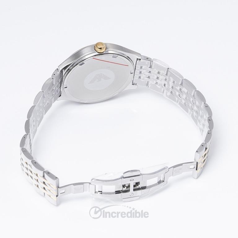 [NEW] Emporio Armani Cream Dial Men's Two Tone Stainless Steel Watch ...