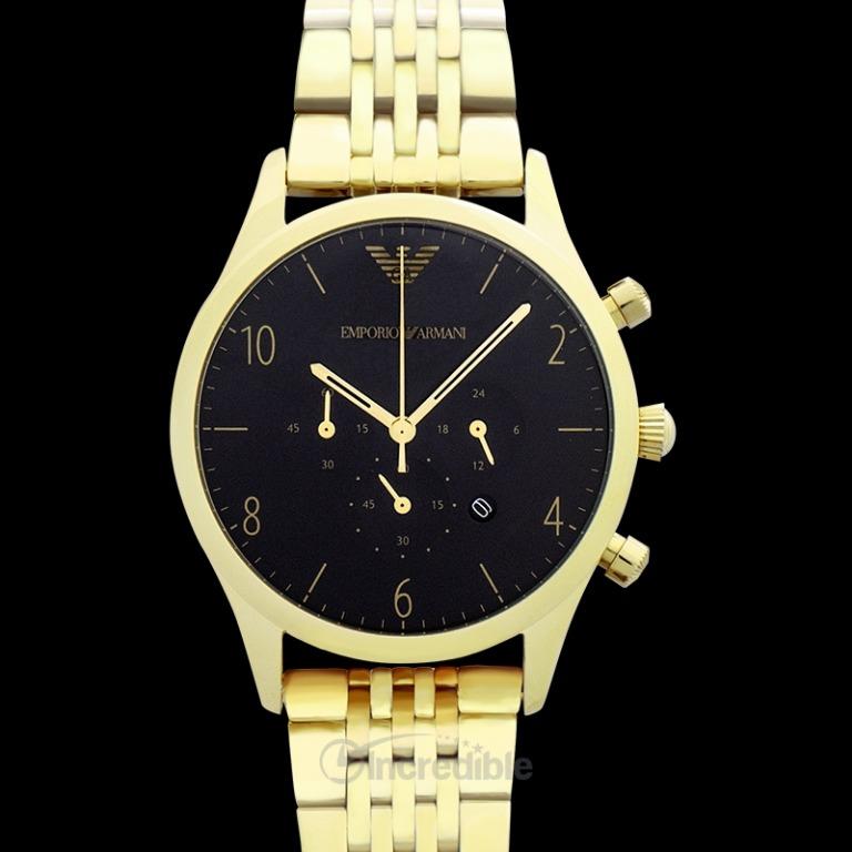 [NEW] Emporio Armani Classic Chronograph Black Dial Men's Watch AR1893 ...