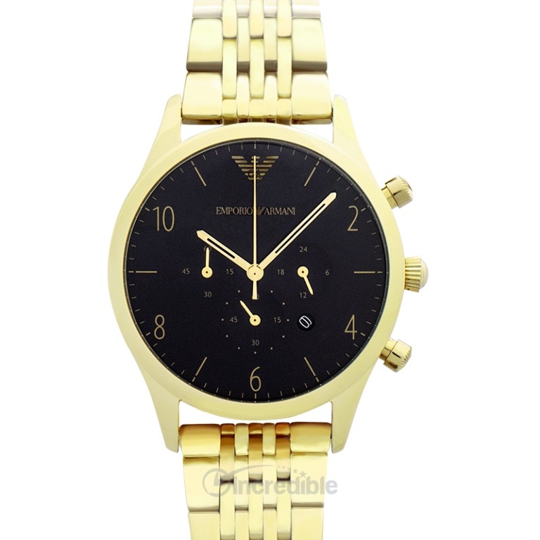 [NEW] Emporio Armani Classic Chronograph Black Dial Men's Watch AR1893 ...