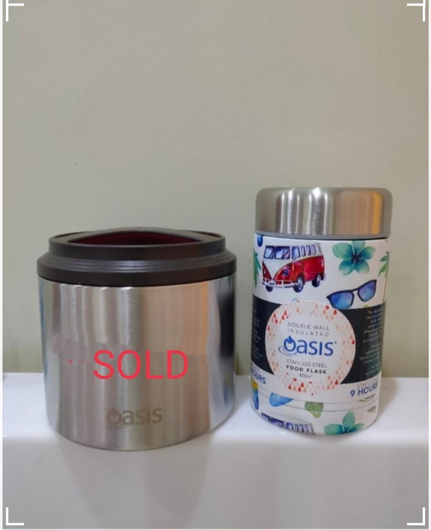 Oasis Stainless Steel Food Flask/Container, Furniture & Home Living ...