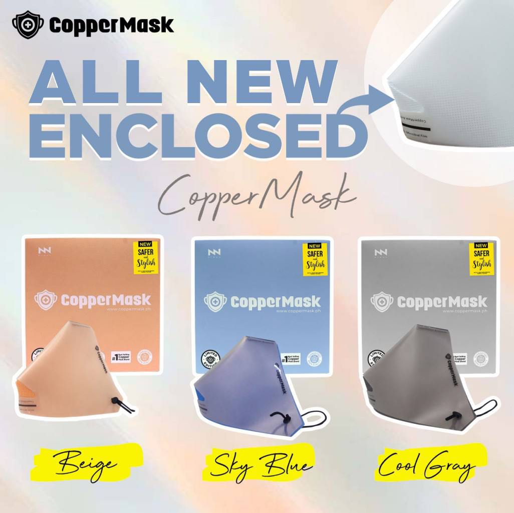 Original Coppermask with Enclosed Filter, Health & Nutrition, Face ...