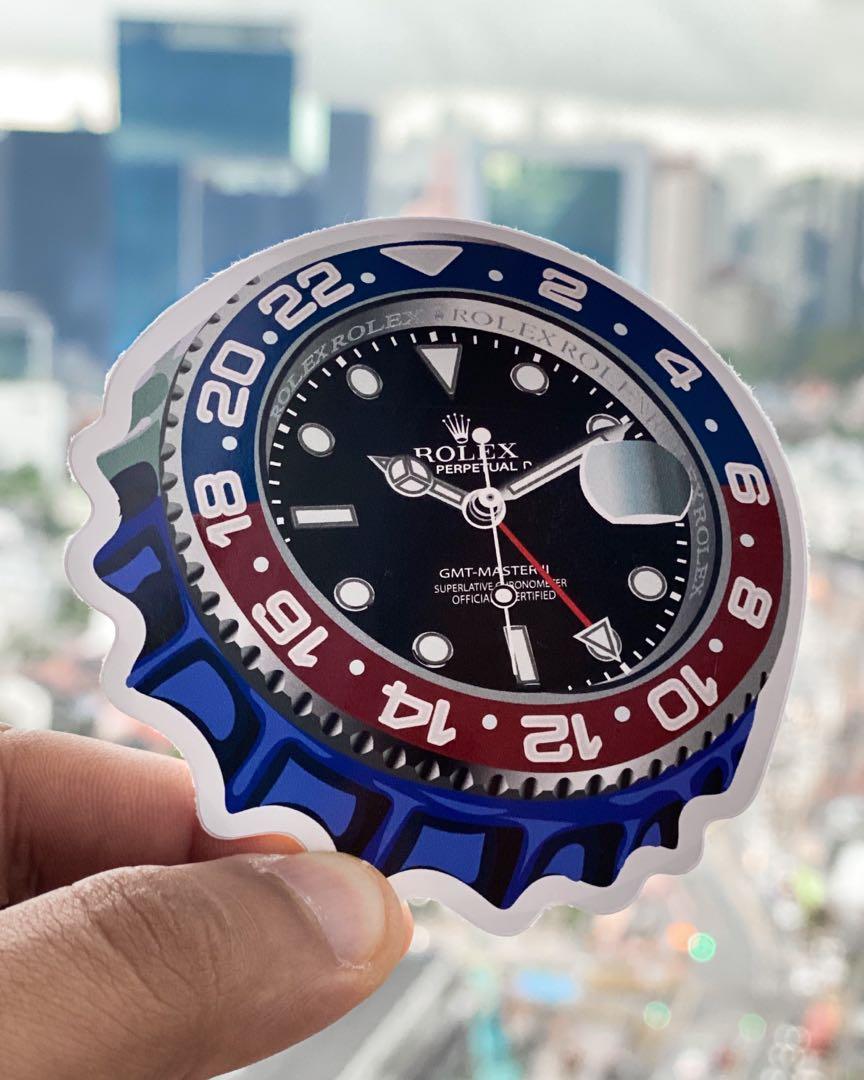Rolex GMT Master II Pepsi Sticker, Luxury, Watches on Carousell
