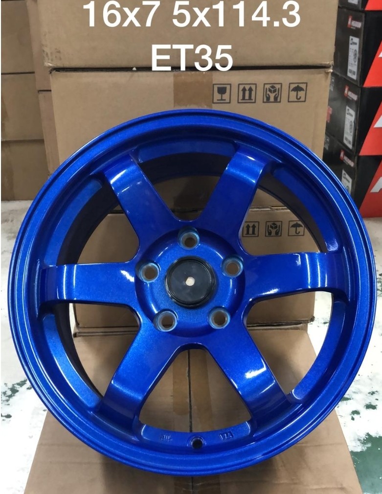 TE37 Rota 16" Rims Dip Dish, Car Accessories, Tyres & Rims on Carousell