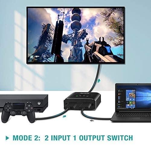 Techole HS305 HDMI Switch 4K HDMI Splitter-Techole Aluminum Bi-Directional HDMI Switcher 2 Input ...