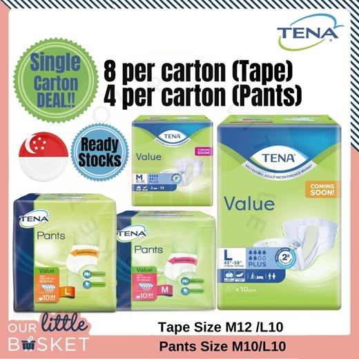 TENA Value Adult Diaper Tape / Pants [Carton Deal], Health & Nutrition, Assistive & Rehabilatory ...