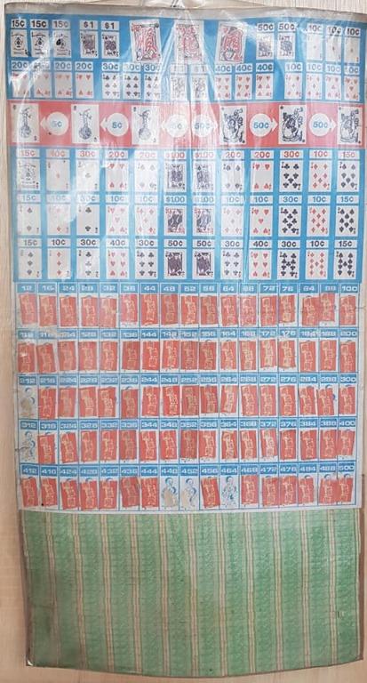 vintage Different types of Tikam Tikam Game cards, Vintage ...