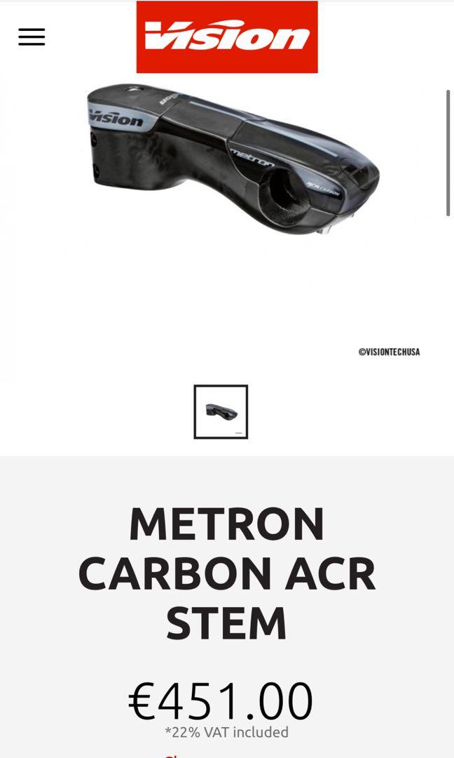 Vision Metron 100mm carbon -6 ACR stem and additional spacers - brand ...
