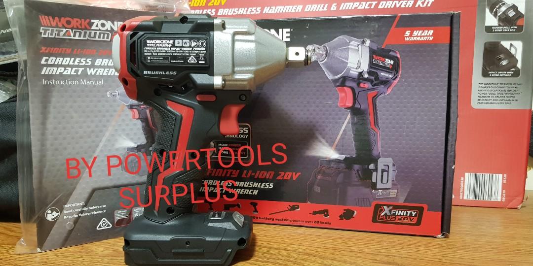 Workzone cordless brushless impact wrench, Commercial & Industrial ...