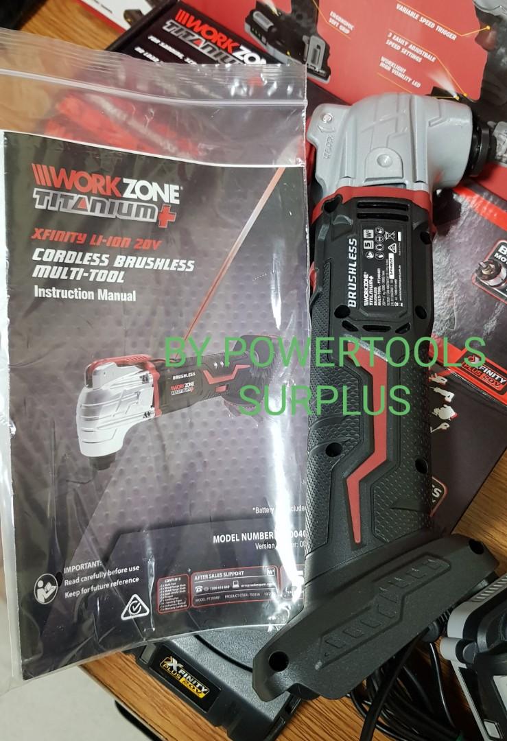 Workzone cordless brushless oscilating multitool, Commercial ...