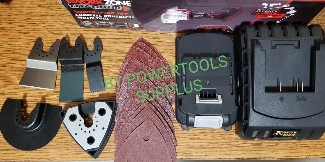 Workzone cordless brushless oscilating multitool, Commercial ...