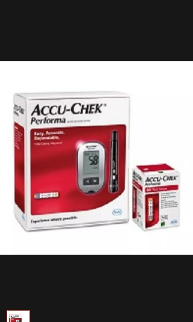 Accu Chek Performa Device and 50 strips, Health & Nutrition, Health ...