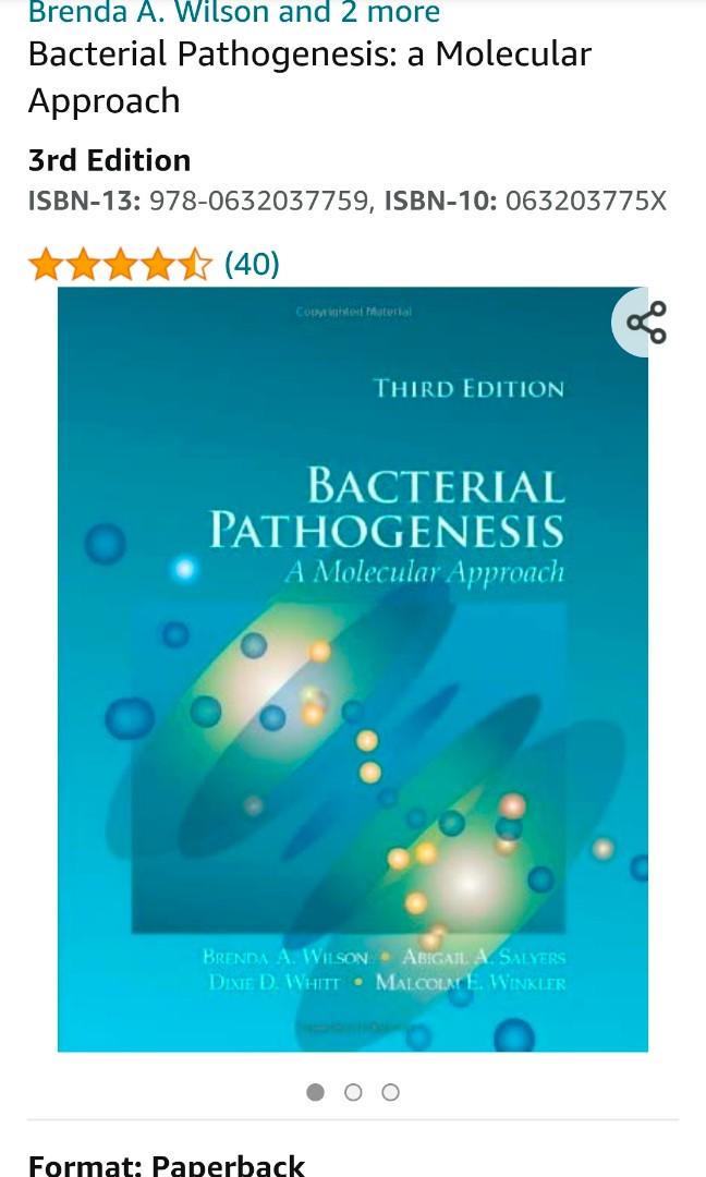 Bacterial Pathogenesis: a Molecular Approach 3rd Edition, Hobbies ...