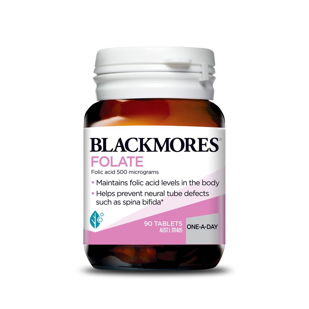Blackmores Folate 500mcg 90 Tablets (Optimises Folic Acid Levels ...