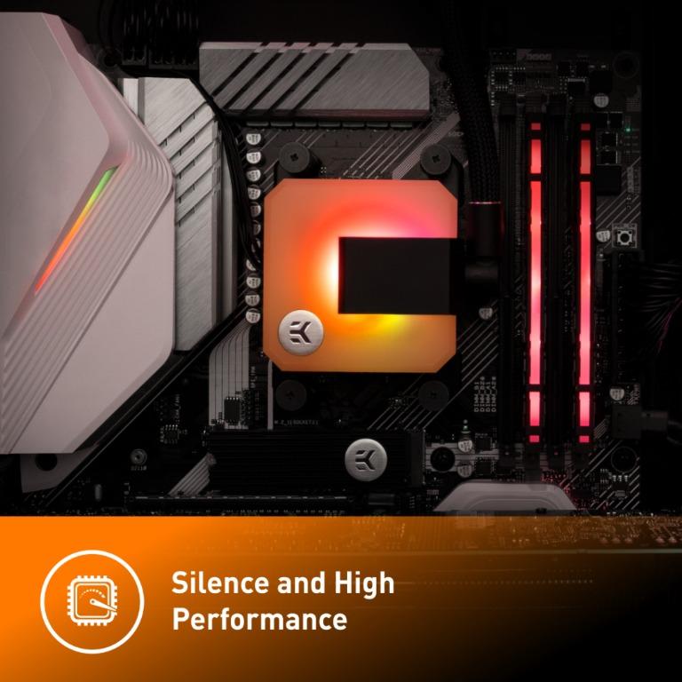 EK AIO 280mm AIO D-RGB All-in-One Liquid CPU Cooler with EK-Vardar High ...