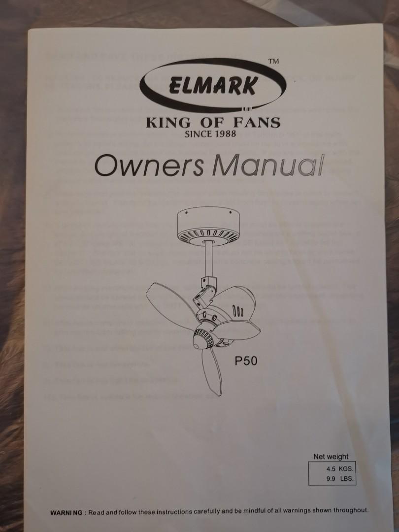 Elmark Corner Vintage Fan, Furniture & Home Living, Lighting & Fans ...