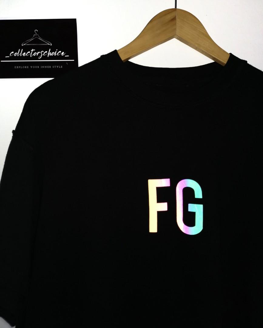 Fear of God 'FG' Reflective Logo Shirt, Luxury, Apparel on Carousell