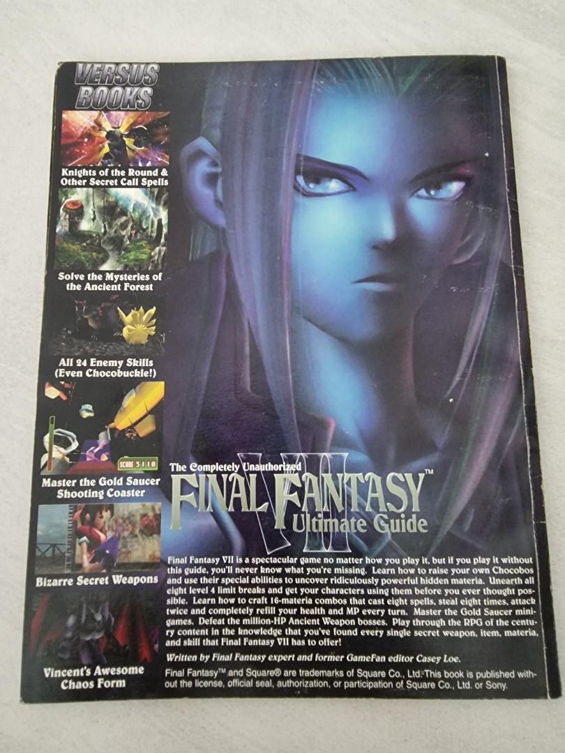 Final Fantasy 7 VII Versus Books Ultimate Guide Unauthorized Strategy ...