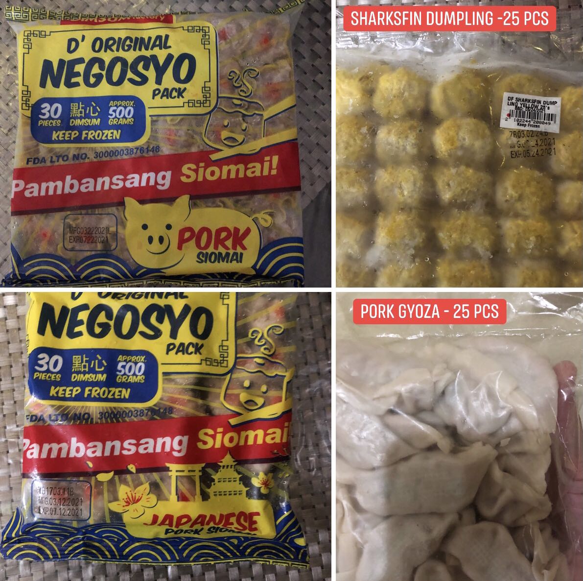 Frozen PER PACKED of SIOMAI • GYOZA • SHARKSFIN, Food & Drinks, Chilled ...