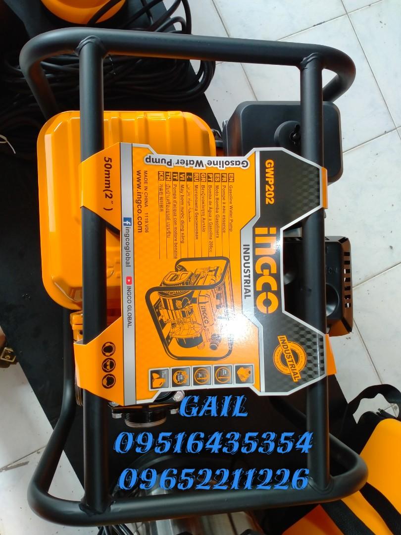 INGCO 2x2, 7HP, 4-stroke Gasoline Water Pump, Commercial & Industrial ...