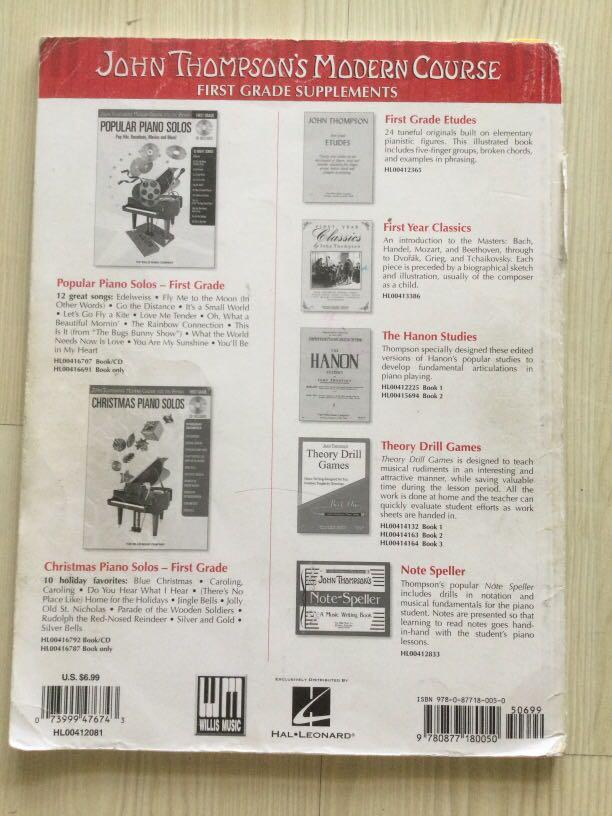 John Thompson piano book ( First Grade Book), Hobbies & Toys, Books ...