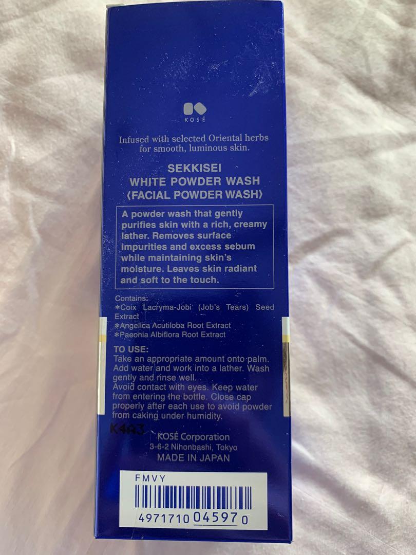 Kose sekkisei facial powder wash, Beauty & Personal Care, Face, Face ...