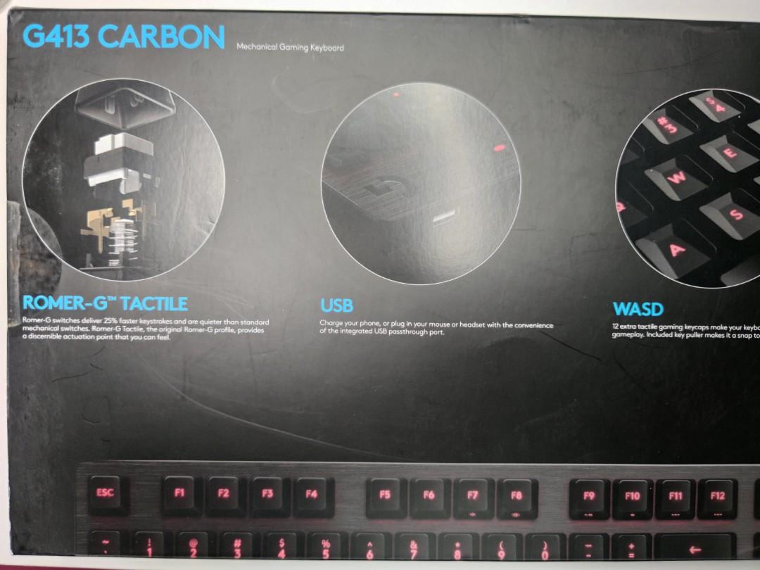 Logitech G413 Carbon Mechanical Gaming Keyboard, Computers & Tech ...