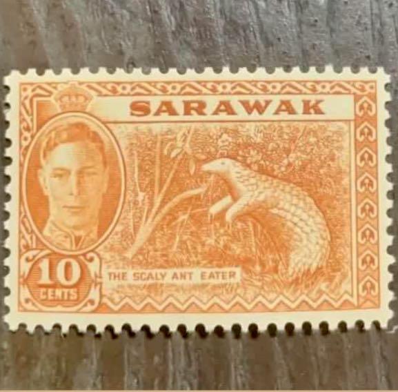 Malaya Sarawak King George Pangolin stamp MNH fresh gum, Hobbies & Toys ...