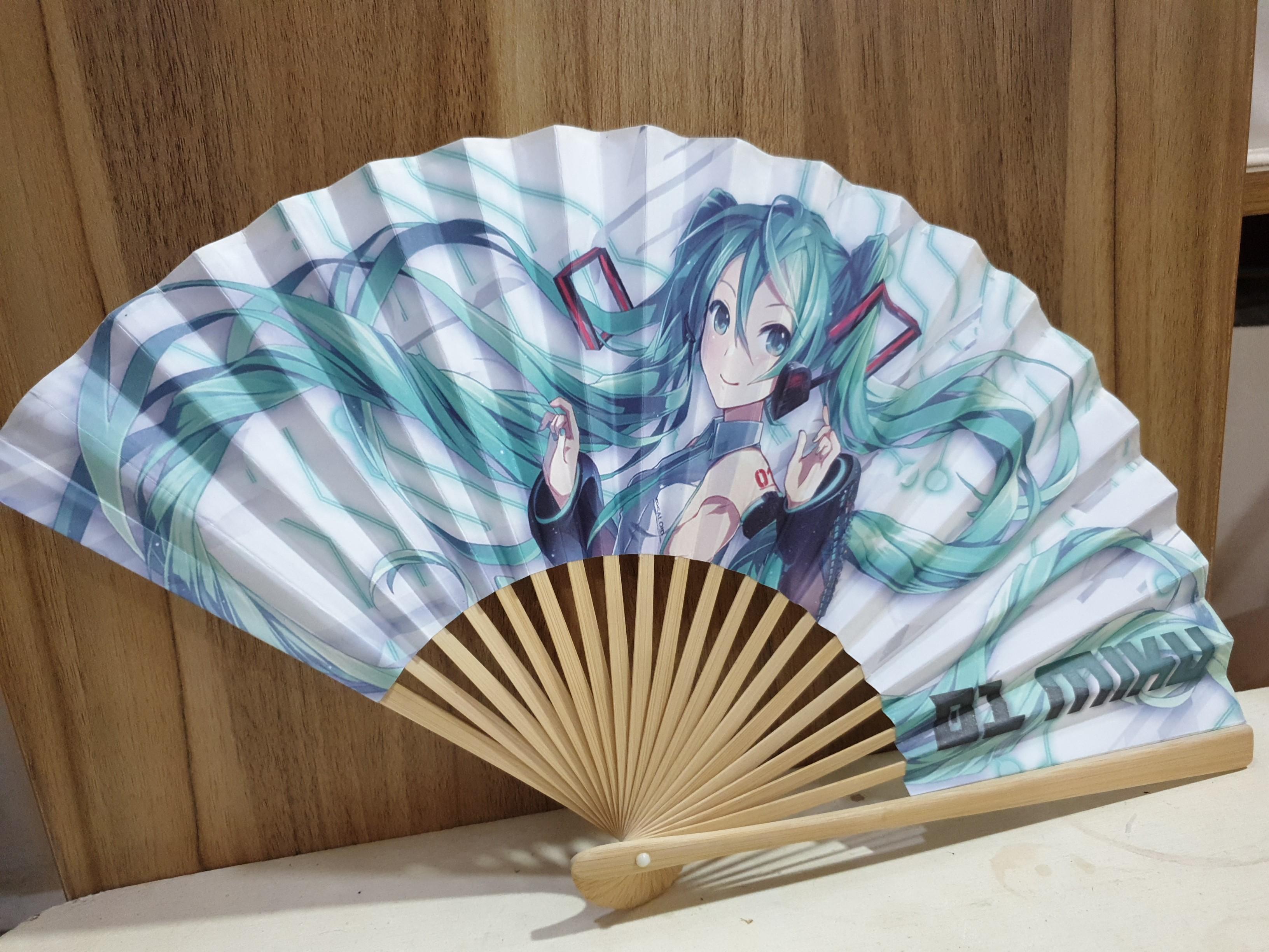 Miku paper folding fan, Hobbies & Toys, Collectibles & Memorabilia, Fan ...