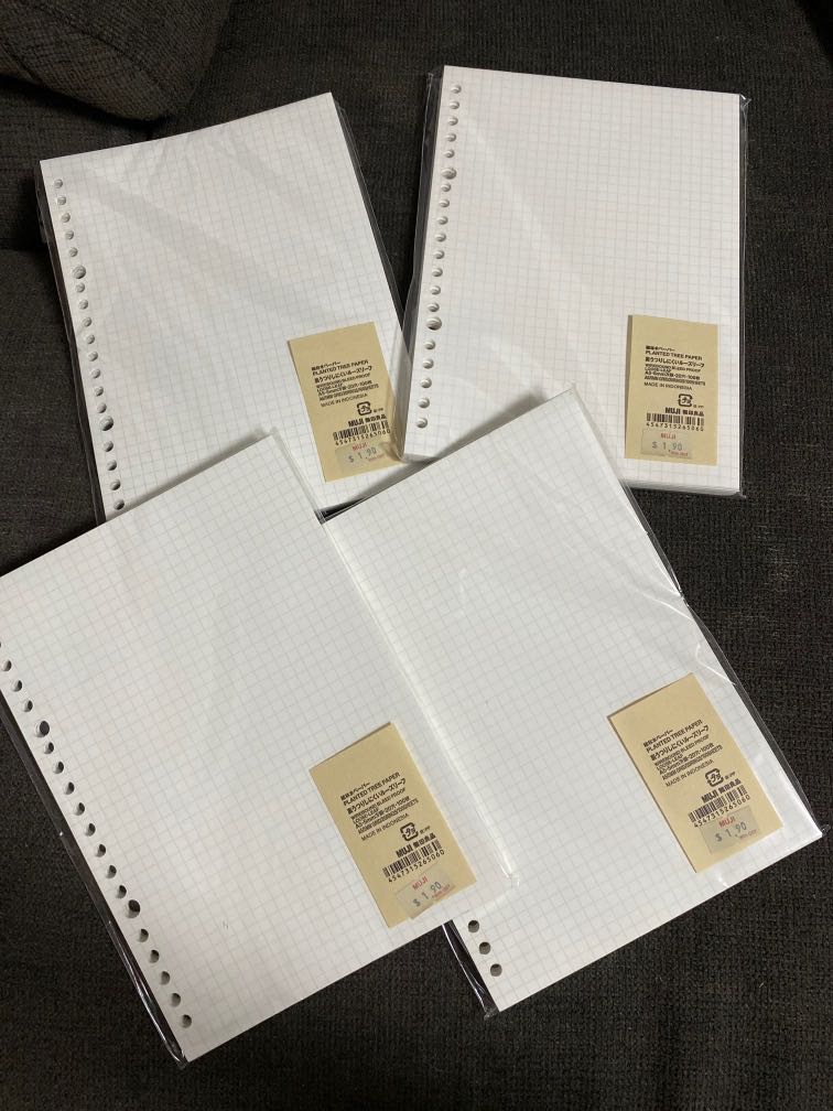 MUJI Grid paper packs, Hobbies & Toys, Stationery & Craft, Stationery ...