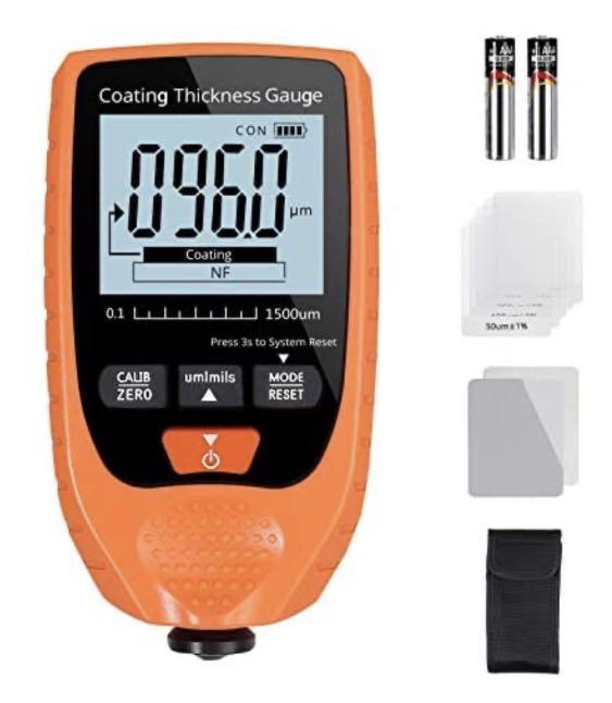 Neoteck Car Paint Coating Thickness Gauge Meter with Fe & NFe Probe and ...