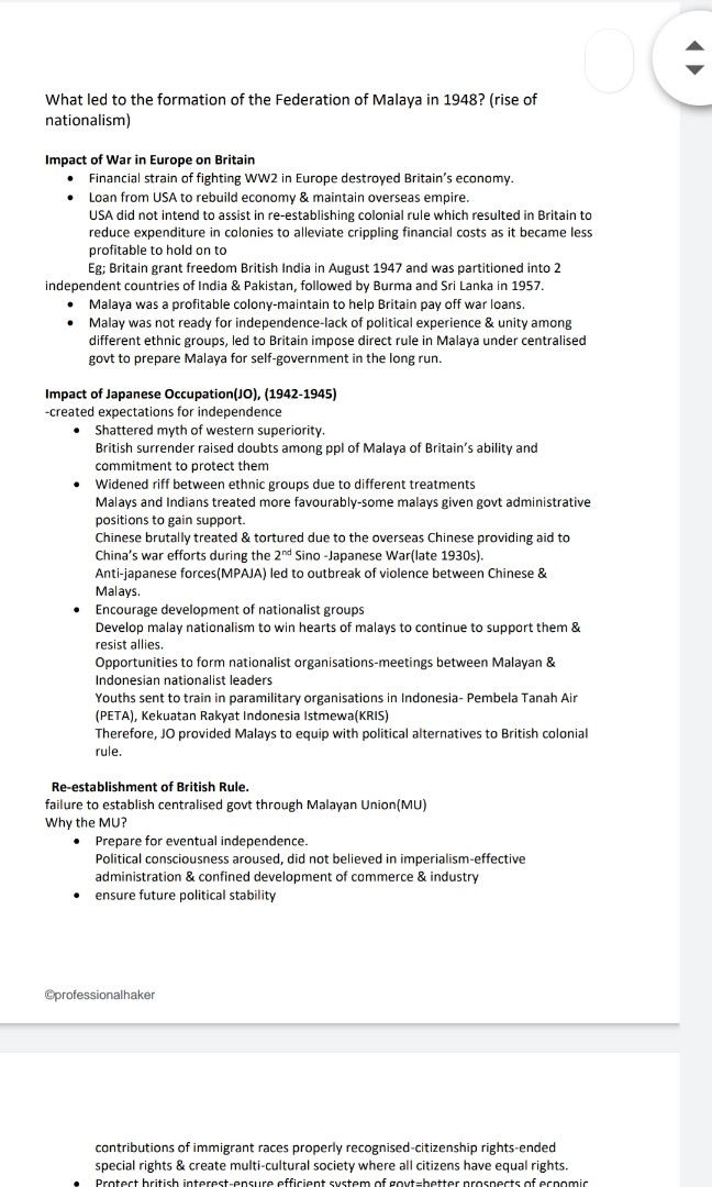 O Level Pure History Notes. A1 History, Hobbies & Toys, Books ...